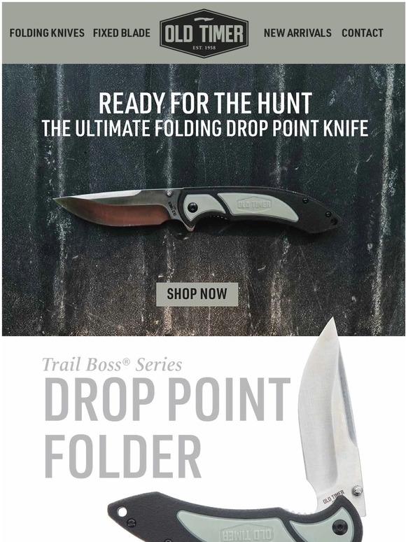Old Timer: Product Spotlight : Trail Boss® Drop Point Folder | Milled