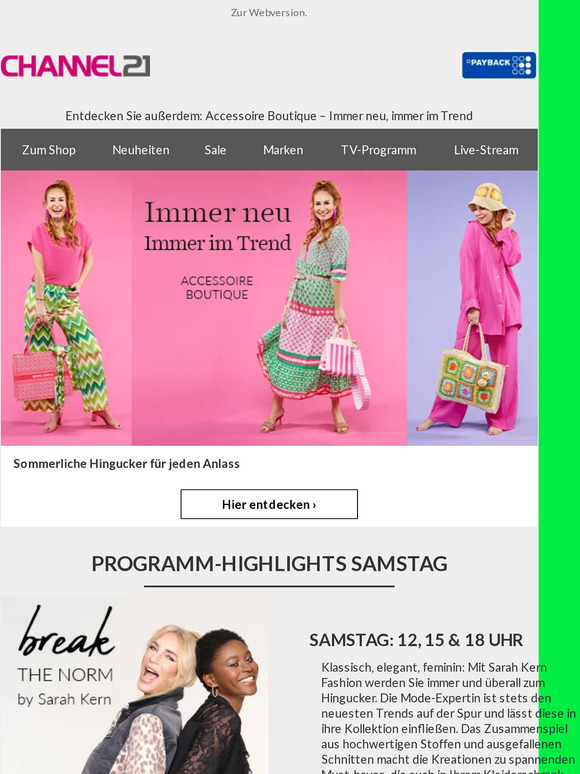 Channel21 DE: Unsere TV-Highlights im Überblick von Samstag bis Montag ...