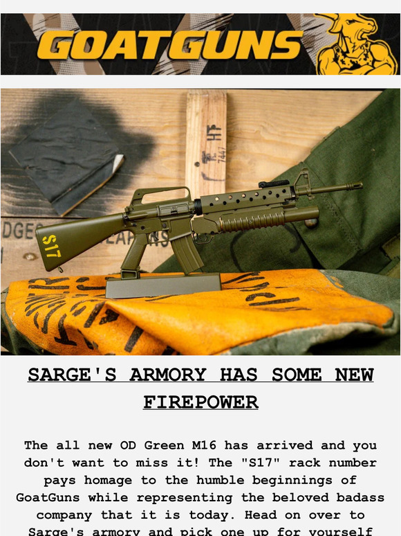 GoatGuns: Gun Highlight: The ALL NEW OD Green M16 | Milled