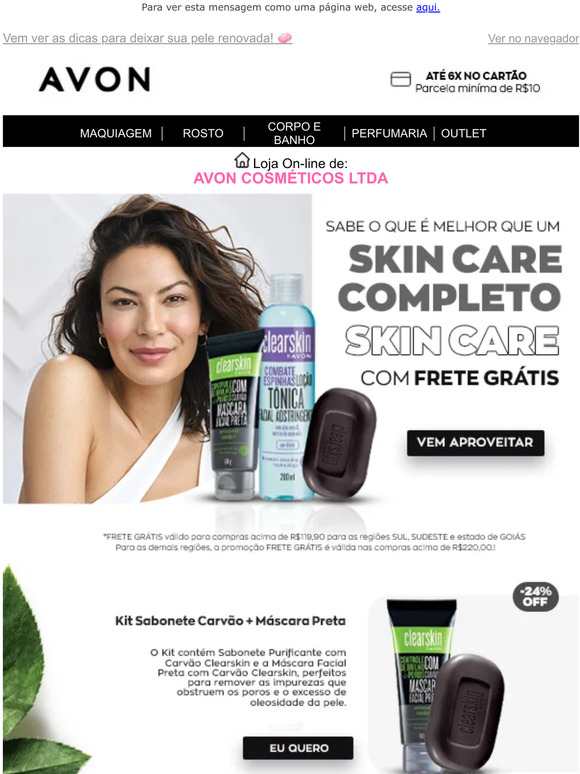 Avon: SKIN CARE COM OS MELHORES 💦 | Milled