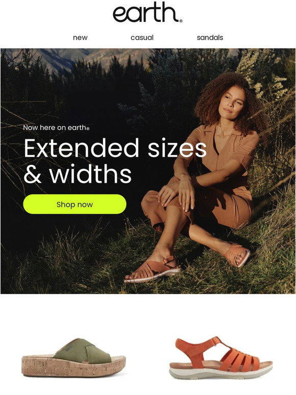 Earth Shoes: Sandals now in extended sizes | Milled