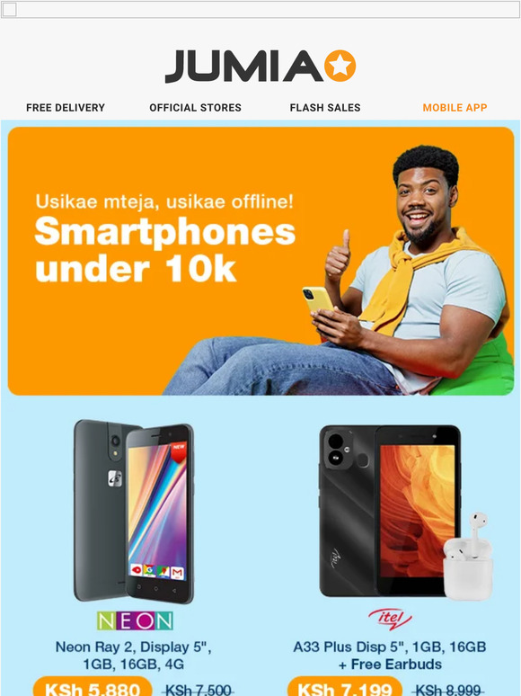 Jumia: Siko Mteja📴, Je wewe? Jichukulie simu na less than 10K📱 | Milled