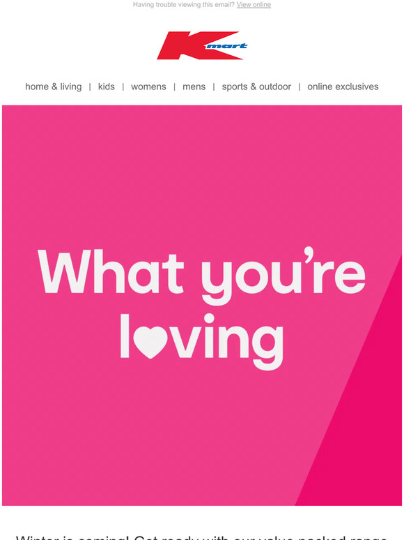 Kmart: Stock up with snuggly value ☂️ | Milled