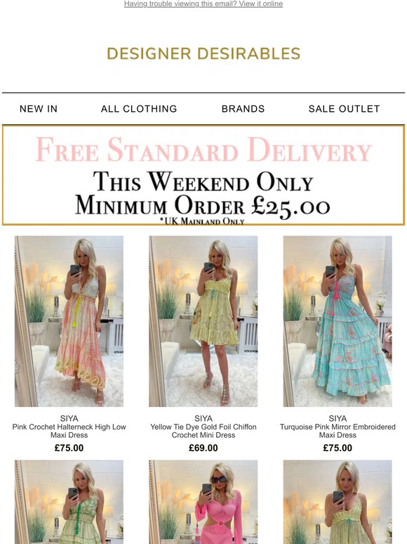 Designer Desirables: 📦 Get FREE DELIVERY This Weekend 📦 | Milled