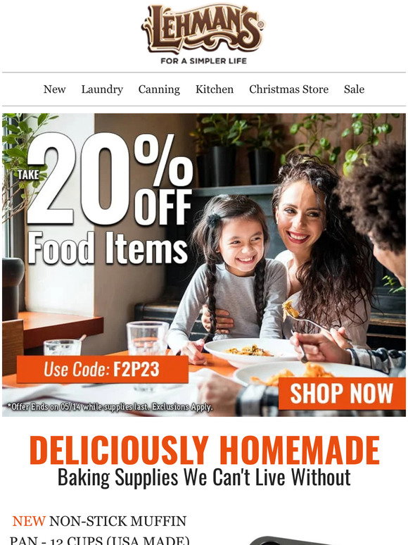 Lehman's: Save 20% Off Your Next Order of Food Items! 😄 | Milled