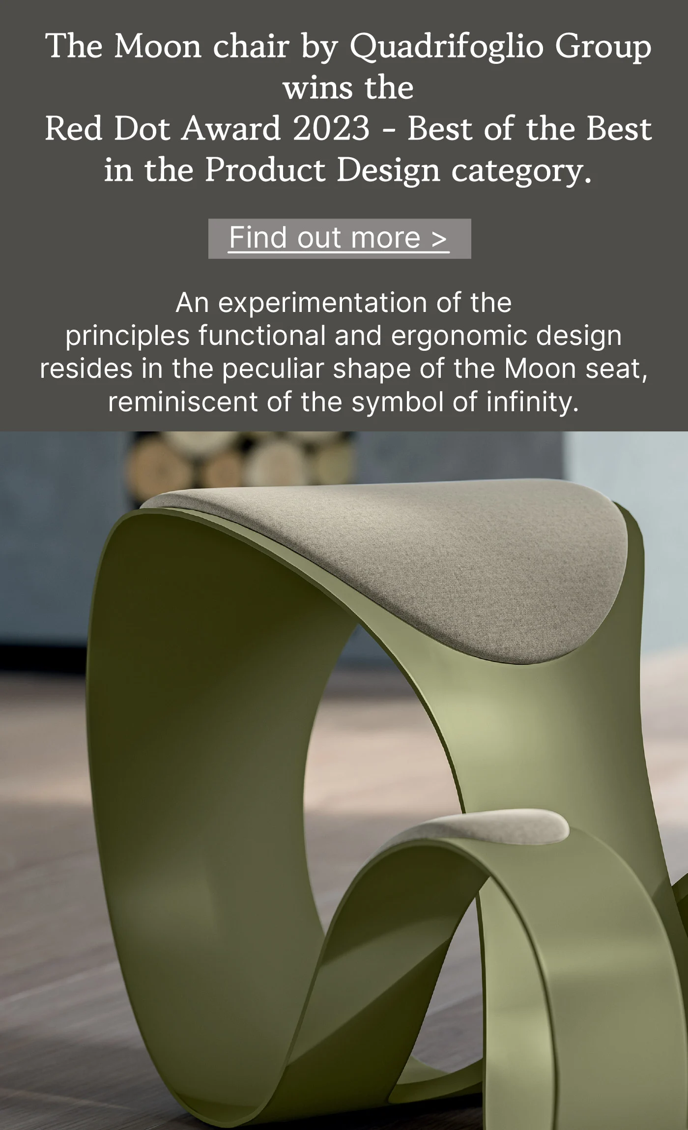 Archiproducts: Quadrifoglio Group’s Moon chair: sitting on an infinity ...