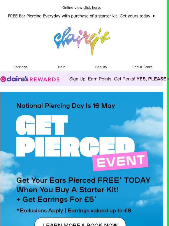 Claire's: Are you ready for National Piercing Day? | Milled