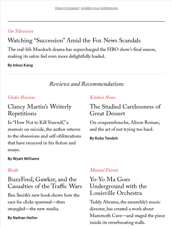 The New Yorker: Watching “Succession” Amid the Fox News Scandals — An ...