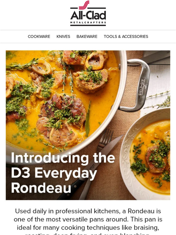 All-Clad: Introducing our new D3 Everyday 8-qt Rondeau Pan | Milled