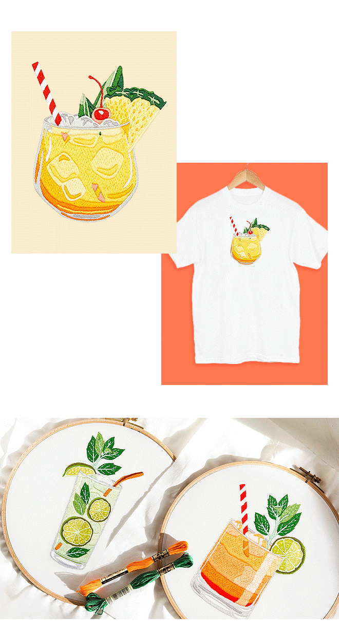DMC: Free Patterns: Cocktails 🍹 | Milled