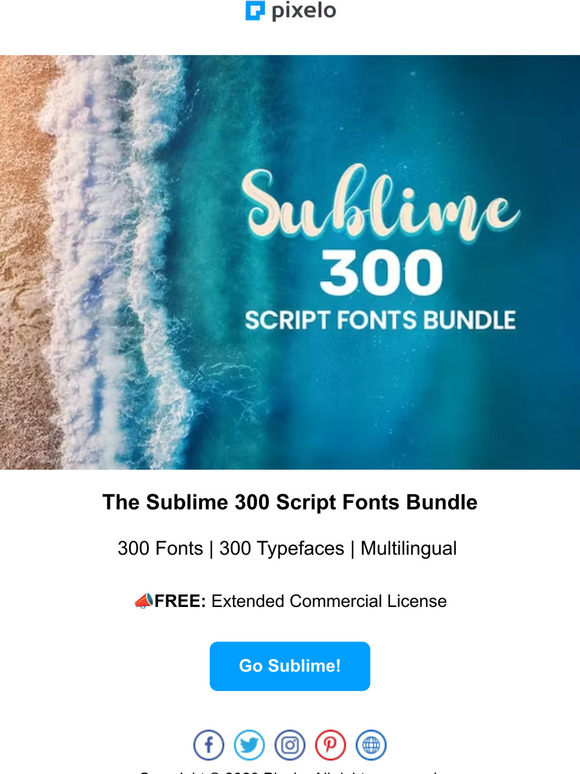 Pixelo: Sassy & Sublime! 300 Multilingual Fonts! | Milled