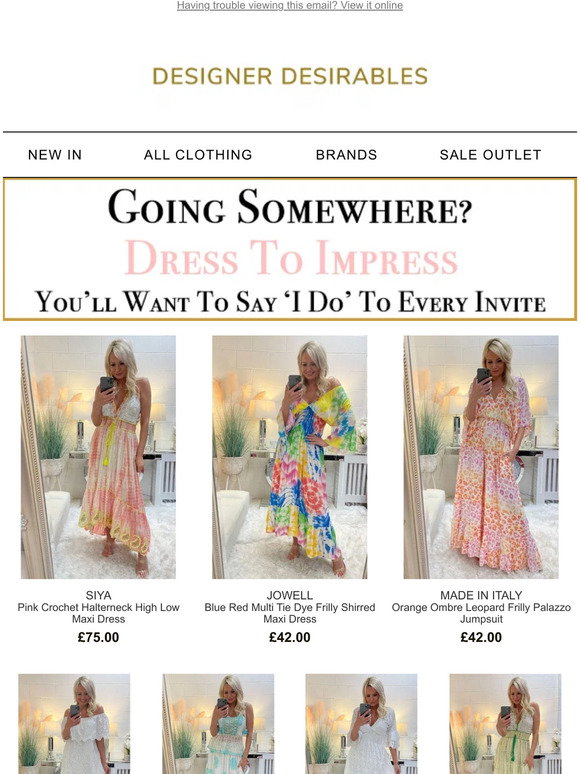 Designer Desirables: 👗 Going Somewhere? Dress To Impress With These ...