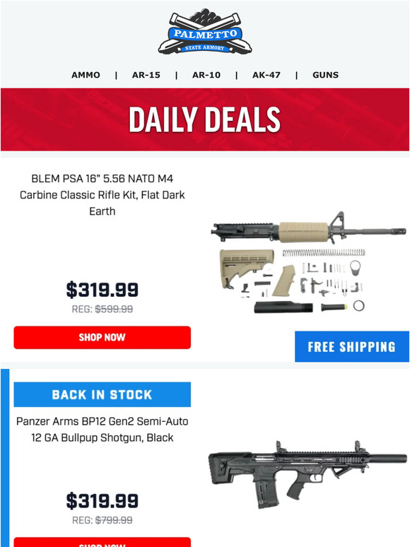 Palmetto State Armory: Back In Stock! | Panzer Arms Bullpup Semi-Auto ...