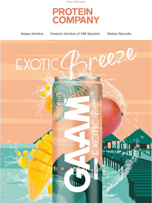 Proteincompany: 🤩 GAAM Energy uutuus Exotic Breeze nyt saatavilla! 💥 ...