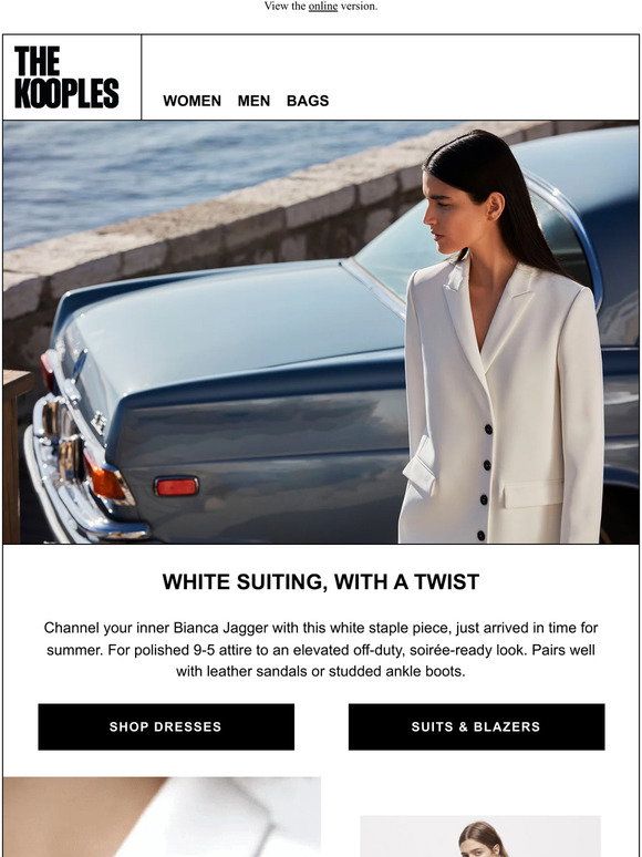 The Kooples: Introducing: The All-White Blazer Dress | Milled
