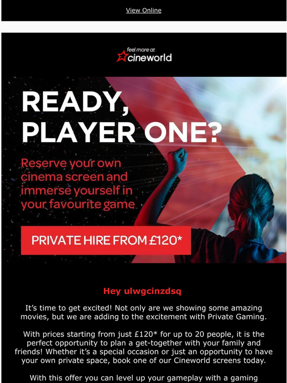 Cineworld: Experience Gaming on the Big Screen at Cineworld! | Milled