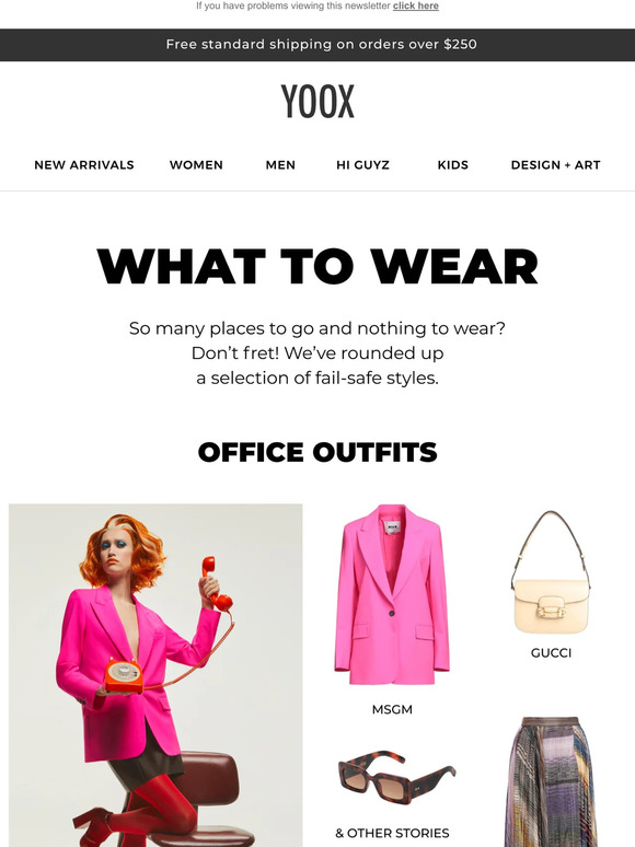 YOOX: We’ve got you covered! Find the perfect look here > | Milled