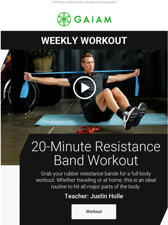 Gaiam: 20-Minute Resistance Band Workout | Milled