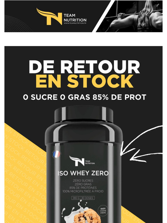 Team Nutrition: Notre Iso Whey Zero est de retour ! | Milled