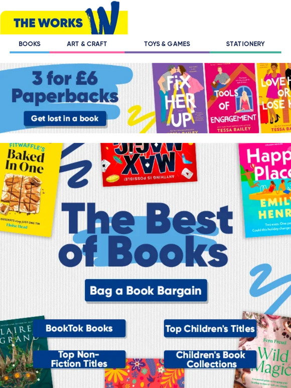 The Works: Bestselling books at unbeatable prices | Milled