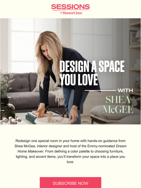 MasterClass: New on MasterClass: Design a room with Dream Home Makeover ...