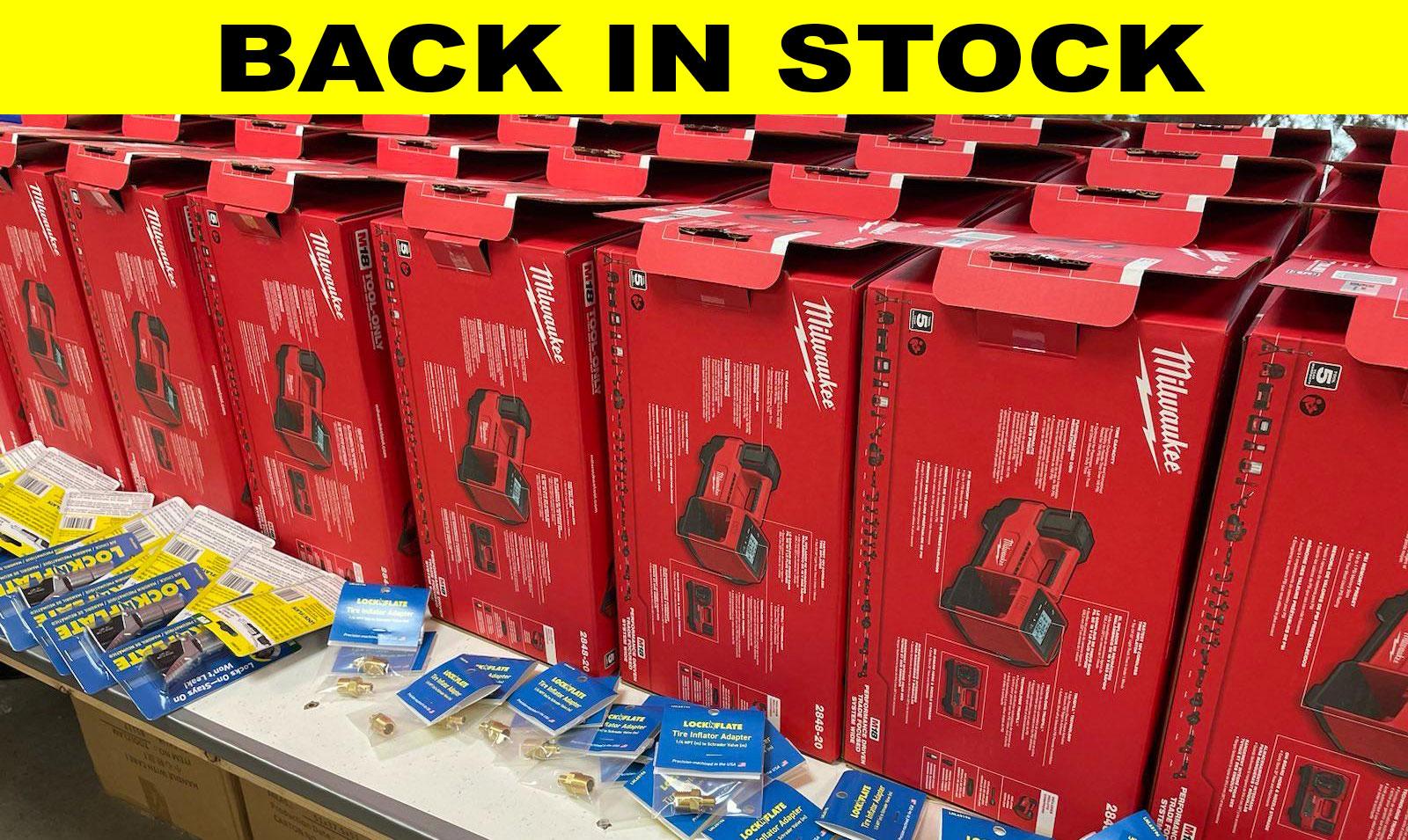 LockNLube: Milwaukee® M18™ Cordless Tire Inflator BACK IN STOCK! | Milled