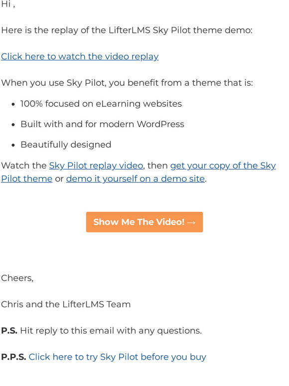 LifterLMS: NEW - Sky Pilot Theme Demo... | Milled