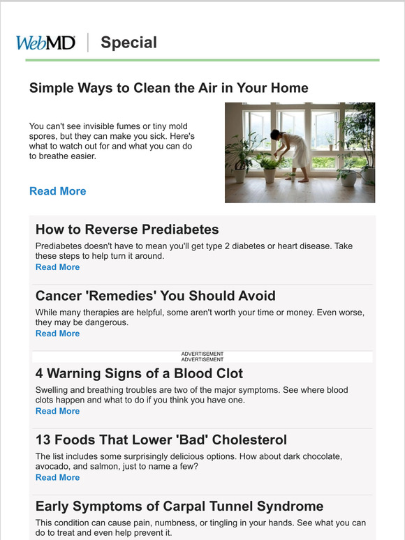 WebMD: Simple Ways to Clean the Air in Your Home | Milled