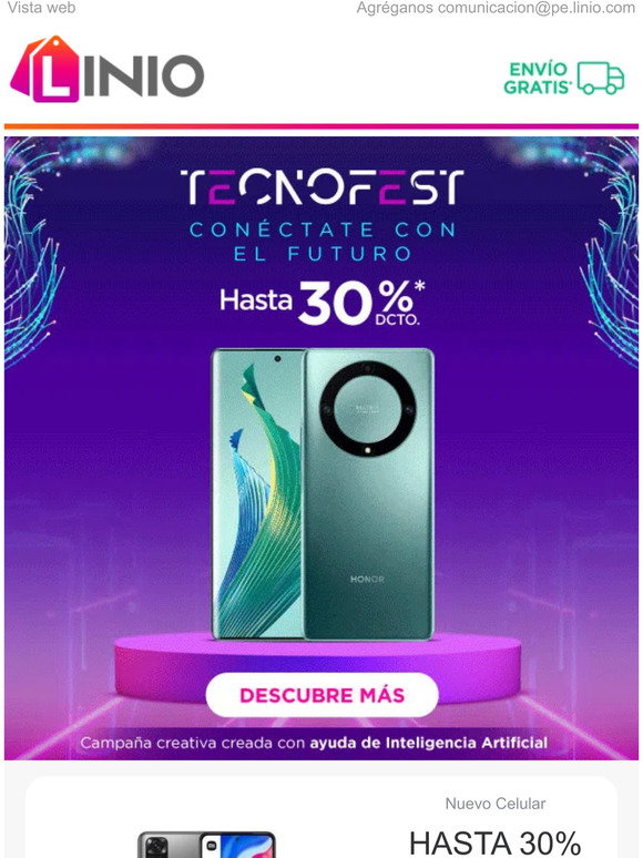 Linio: Tienes 30% en Tecnofest ⏰ | Milled