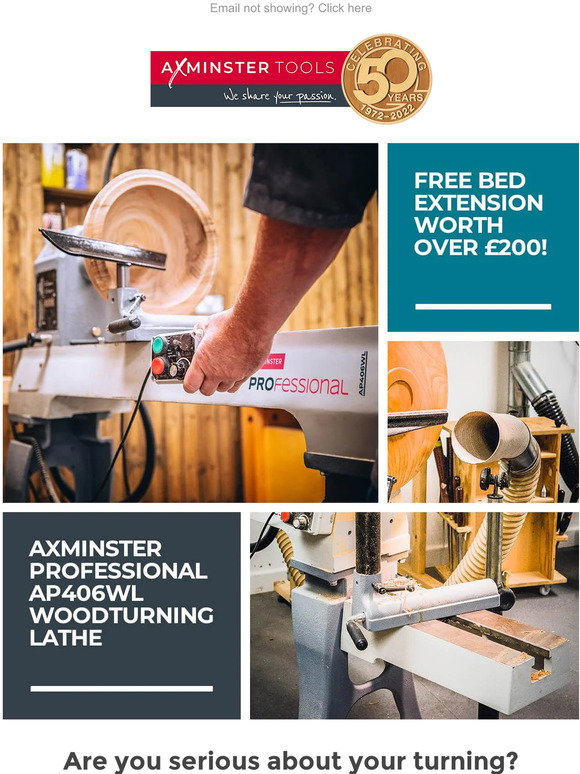 Axminster Tools: FREE Bed Extension | Milled