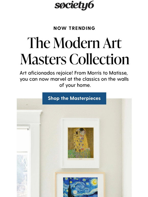 Society6: Iconic Wall Art from Matisse, Van Gogh & More! | Milled