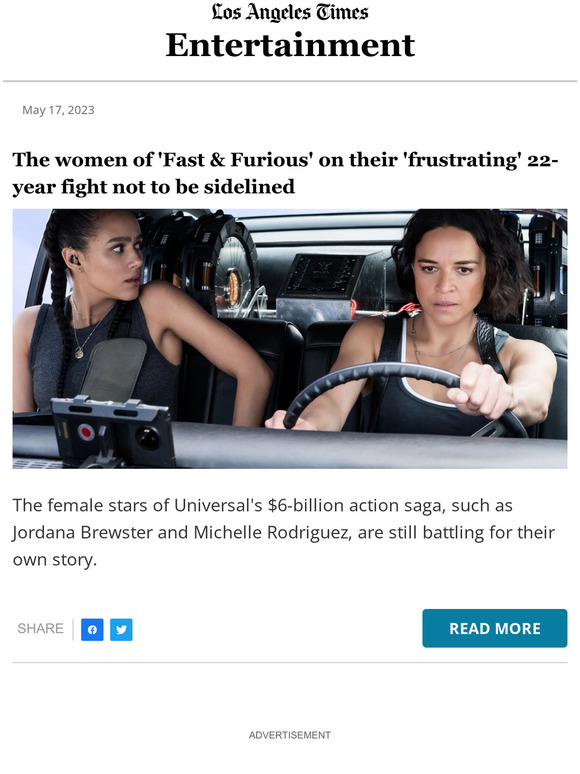Los Angeles Times: 'Fast X' stars fight for women not to be sidelined ...
