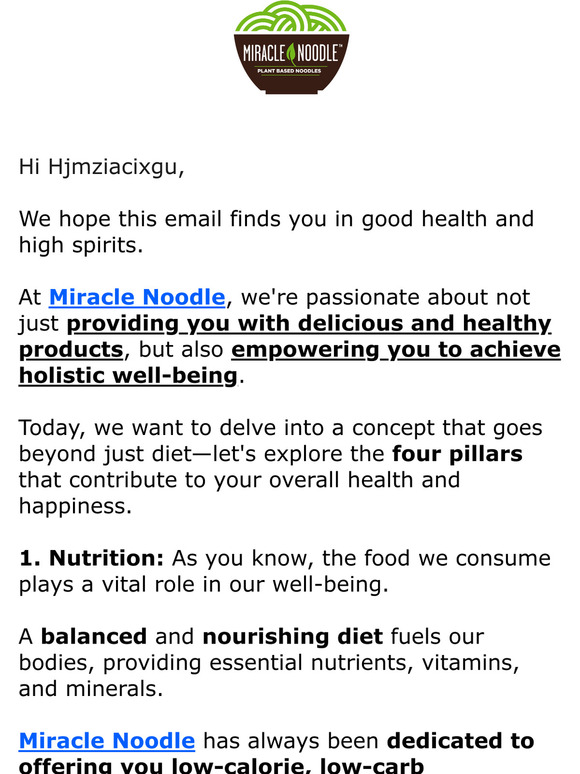 Miracle Noodle: Discover The 4 Pillars To Optimal Well-being | Milled