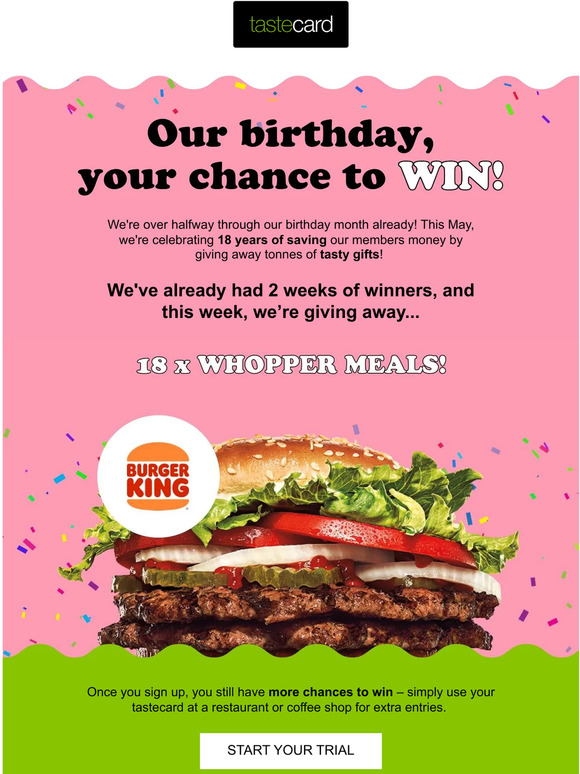 Taste Card: This is a whopping good prize... 🍔 | Milled