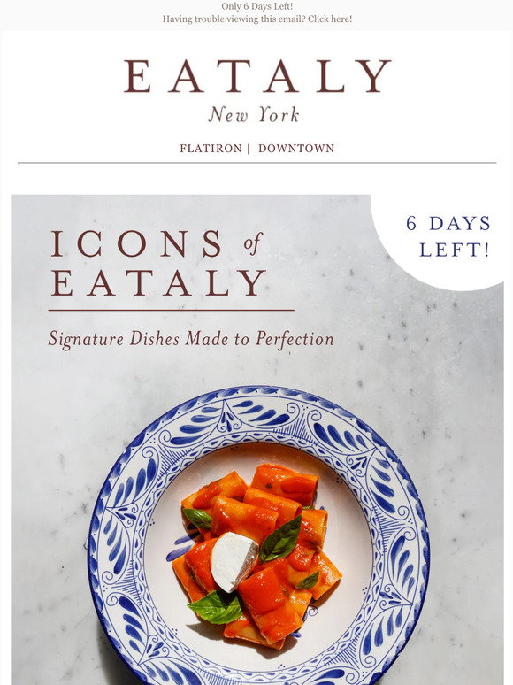 Eataly: Icons of Eataly Continues | Milled