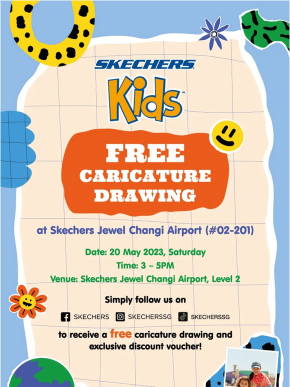 Skechers: ️ FREE Caricature Drawing at Skechers Jewel Changi Airport ...