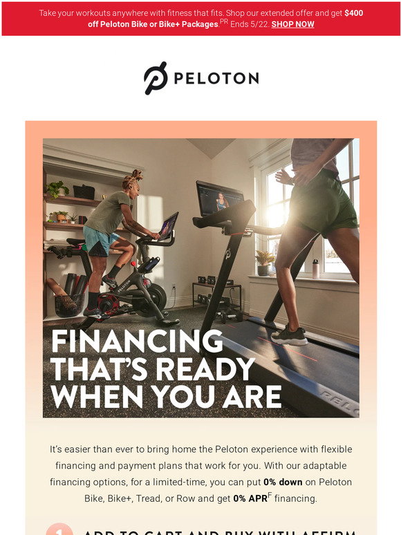 Peloton: Work out daily. Pay monthly. | Milled