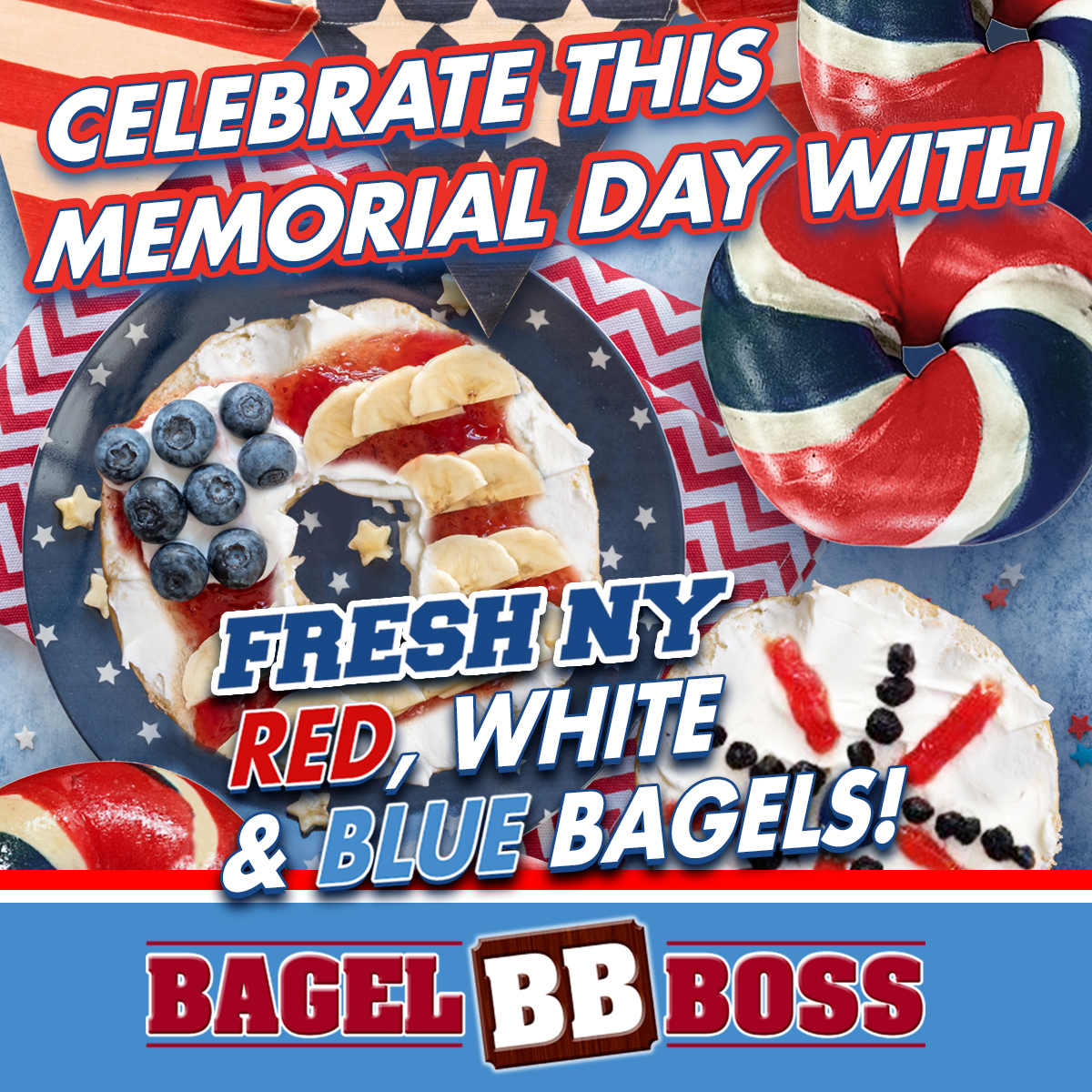 Bagel Of The Month Club: Red, White & Blue Bagels: Celebrate Memorial ...