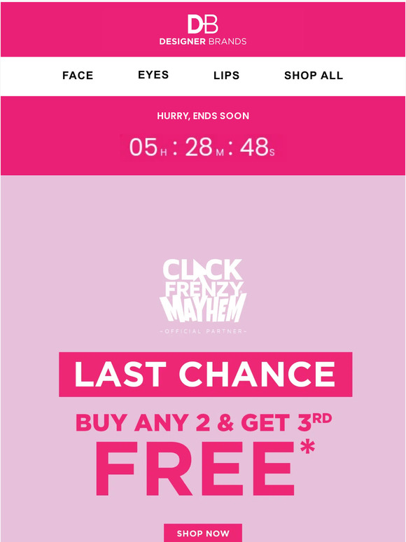 Designer Brands: LAST CHANCE! Buy 2, Get 1 FREE | Milled