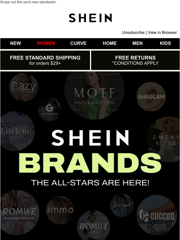 SHEIN: SHEIN Brands | The All-Stars Are Here! ⭐ | Milled