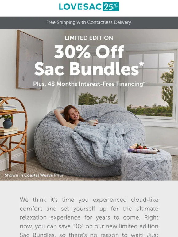 LoveSac: Save 30% on Limited-Edition Sac Bundles NOW! | Milled