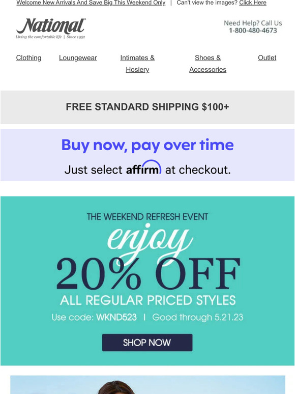 ShopNational: 20% Off Weekend Refresh Starts Now | Milled