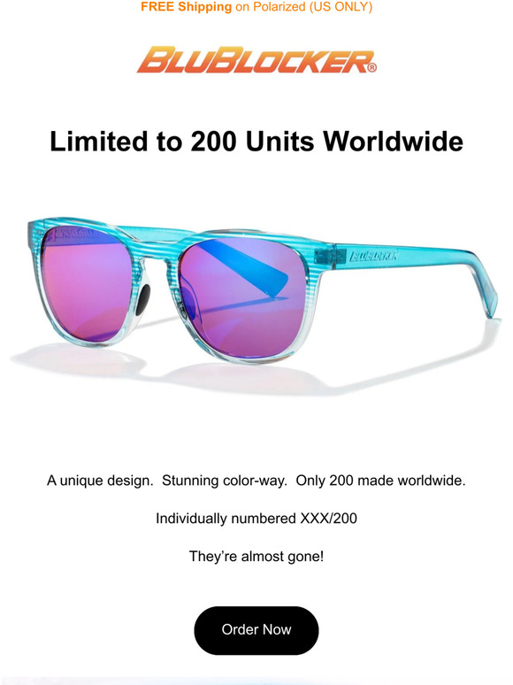 BluBlocker: 1/200 Limited Edition, Order Now Before They're Gone | Milled