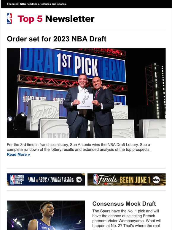 The NBA Store: 2023 NBA Draft Lottery | West & East Conference finals ...