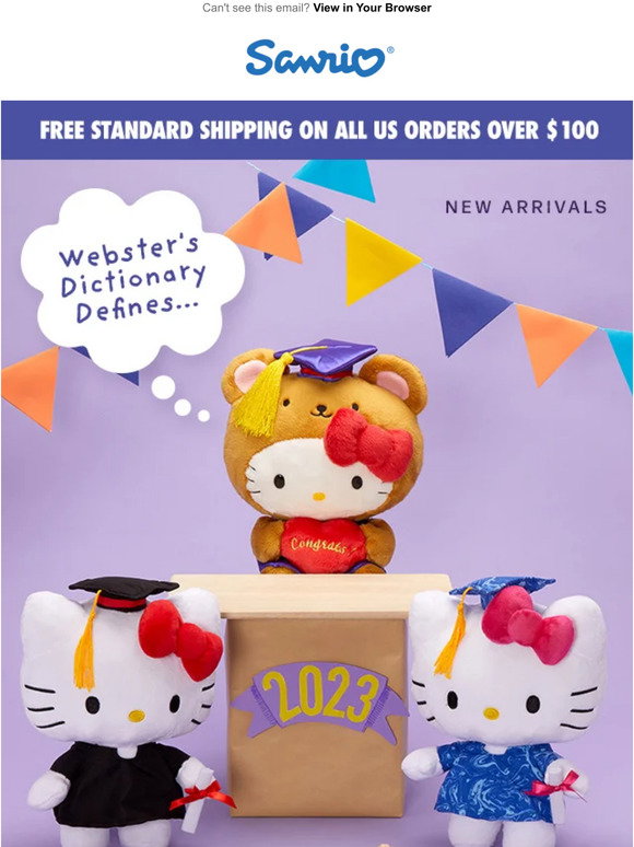 Hello Kitty: NEW — Hello Kitty Graduation Plush 🎓 | Milled