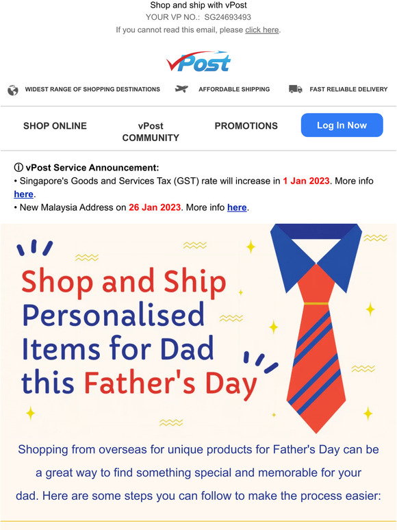 vPost: Ship Personalised Items for Dad this Father's Day | Milled