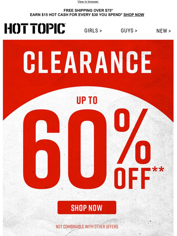 Hot Topic: ⚠️ Deal Alert ⚠️ Up to 60% OFF Clearance | Milled