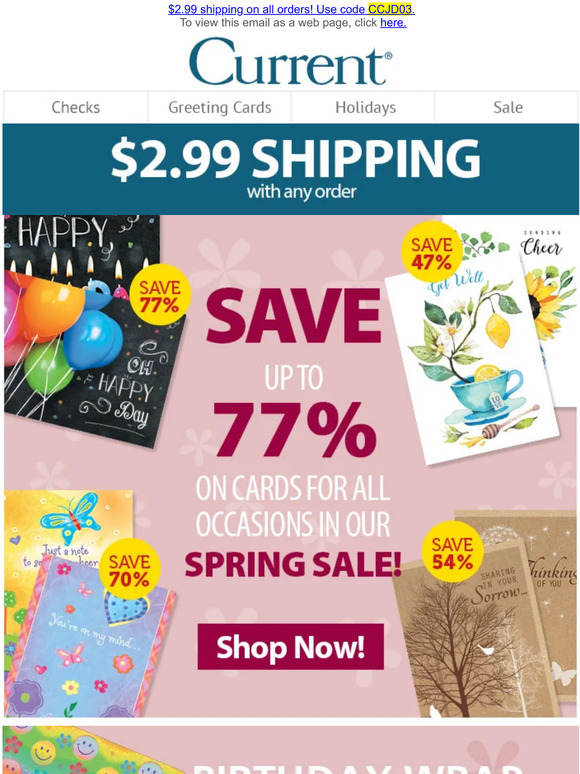 Current Catalog: $2.99 ships greeting cards for all occasions | Milled