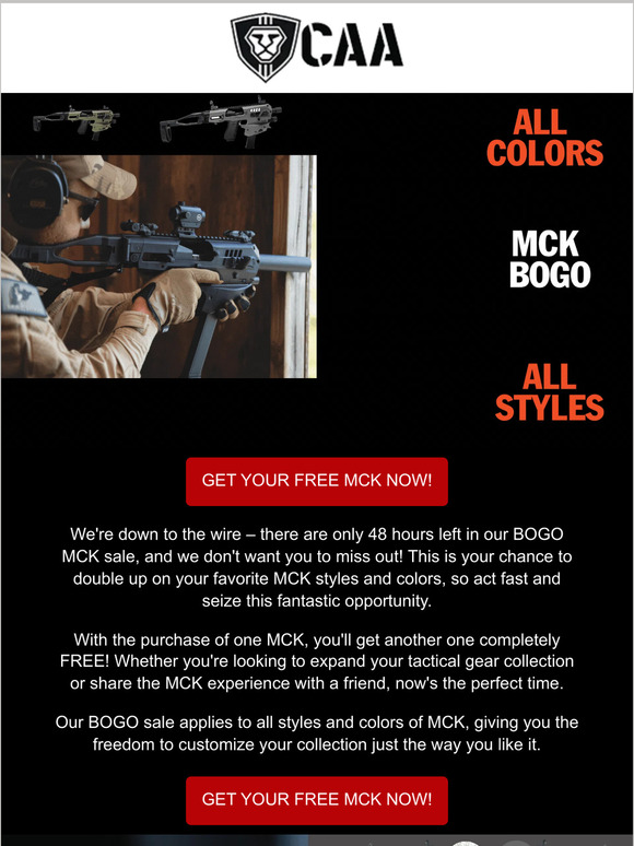 CAA: Buy One Get One In All MCK Colors | Milled