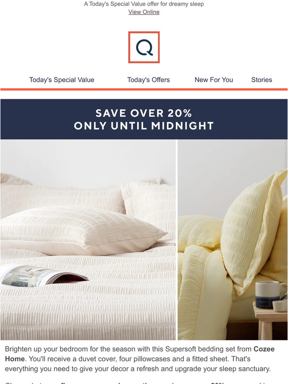 QVC: Save over 20% on this Cozee Home duvet deal | Milled